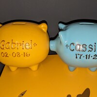 Piggery Pottery Handmade Ceramic Personalised Star-sign Birth Baby ...