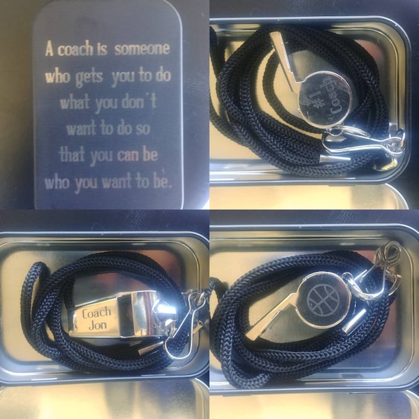 Engraved Whistle: Personalized Coach Gift With Gift Box - Etsy