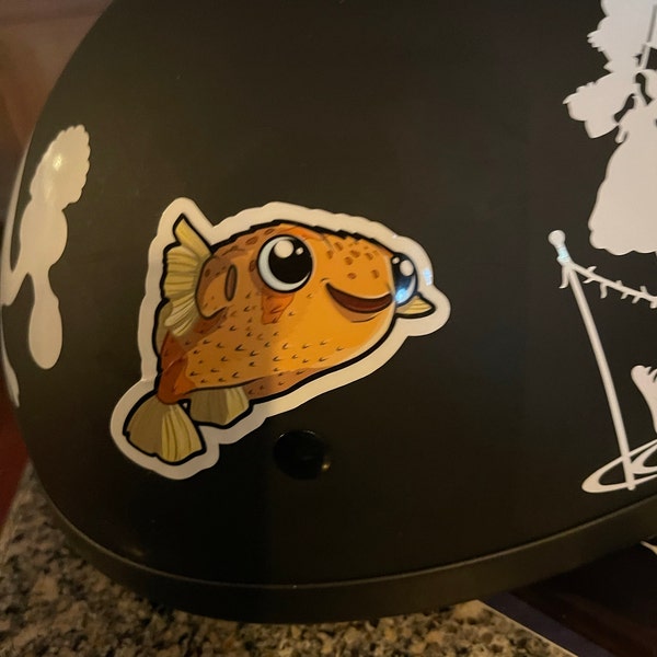 Pufferfish Sticker-for Laptop, Planner, Phone Case, Journal + by Mega ...