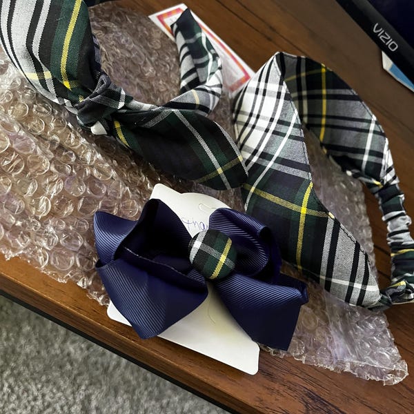 School Uniform PLAID 57 Set of 5 Pieces Navy, Yellow Gold, Royal - Etsy