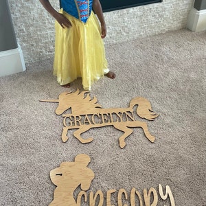Name Sign Princess Crown Girl's Room Sign Princess Sign | Etsy