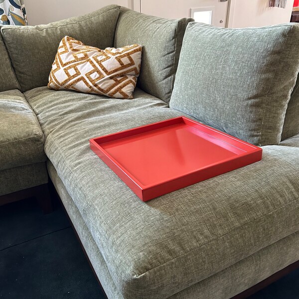 Paprika Red Shallow Tray, Small to Large Sizes for the Coffee Table and ...