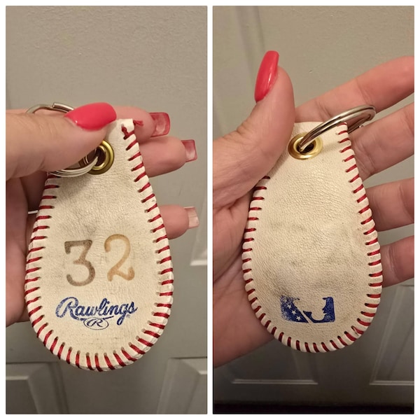 Personalized Hand Made Baseball Key Chain - Made From Professional ...