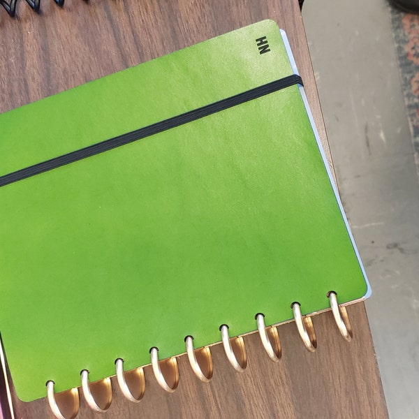 Discbound Leather Planner Cover, Personalized Planner Cover, Classic ...