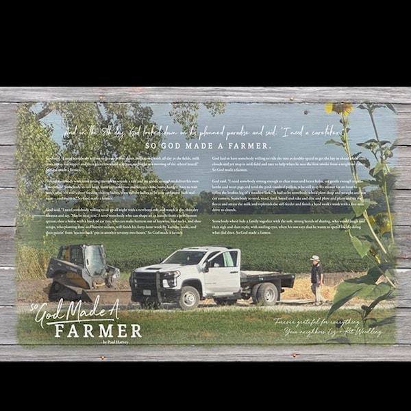 So God Made a Farmer by Paul Harvey Canvas Print - Farmer Gift - Etsy