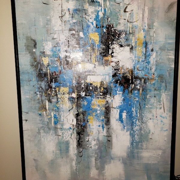 Set of 3 Abstract 3D Texture Paintings Large Abstract Texture Wall Art ...