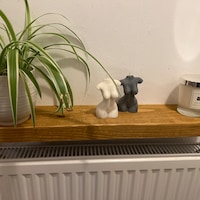 Slim Rustic Floating Wooden Shelf, Radiator Shelf, Rounded Edges, Ledge ...