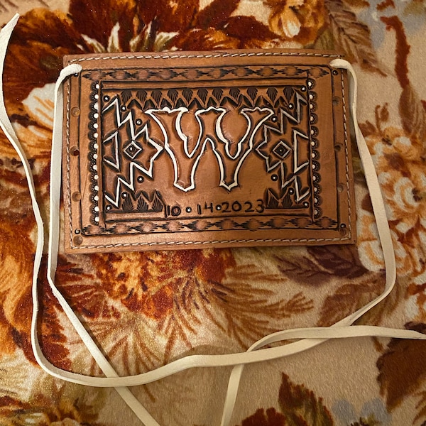 Custom Tooled Leather Wedding Bouquet Wrap - Etsy