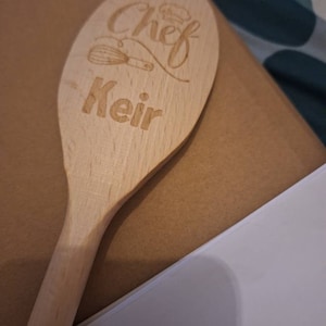Chef Design Personalised Wooden Spoon, Head Chef, Sous Chef, Cooking ...
