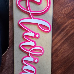 Layered Name Sign Grindline Kids Room Wall Decor - Etsy Australia