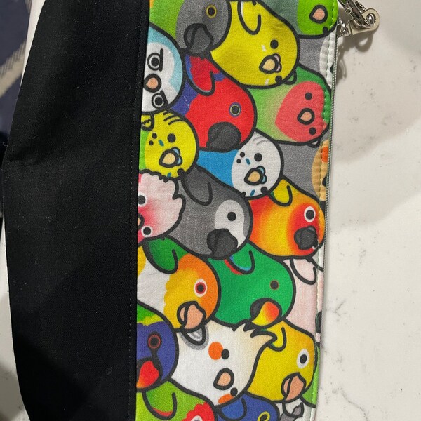 Colorful Birds Zipper Pouch With Wristlet - Etsy
