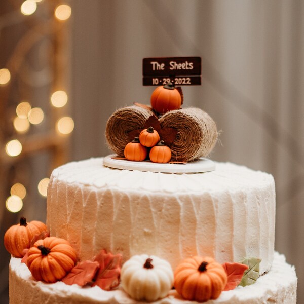 Sunflower Hay Bale Cake Topper Country Wedding Cake Topper Farm Wedding ...