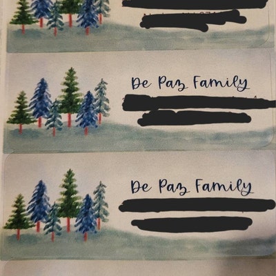 Christmas Winter Red Barn Return Address Labels Customized Holiday ...