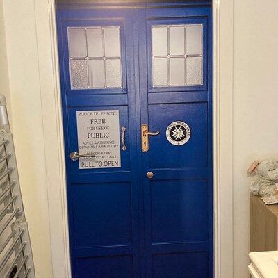 Tardis Door Wrap, Tardis Door Cover, Policebox Door Wrap, Tardis Decal ...