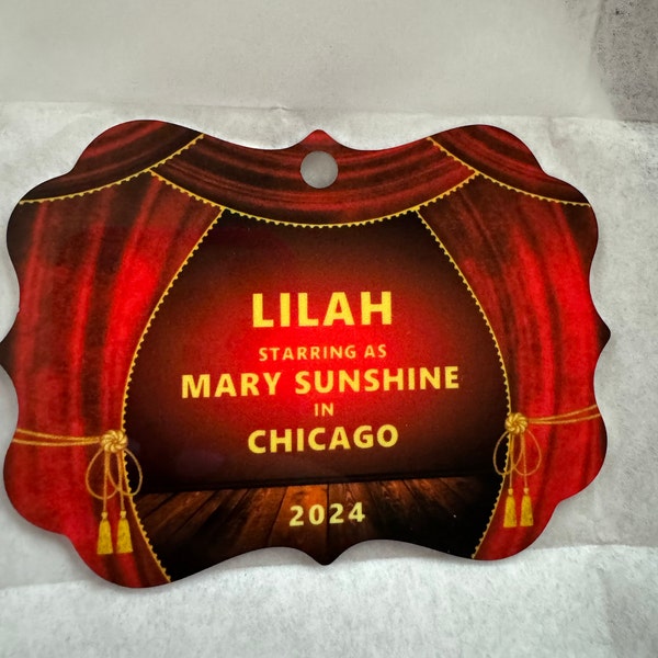 Theater Performance Christmas Ornament - Personalized Customized ...