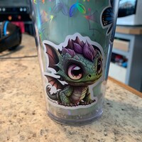 Cute Dragon Sticker Mythical Creature Fantasy Art Dragon Sticker Laptop ...