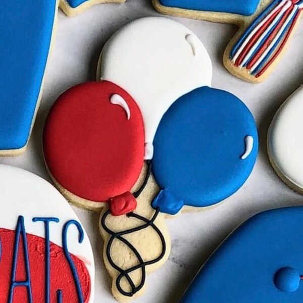 Balloon Bouquet Cookie Cutter, Balloons With Strings Cookie Cutter ...