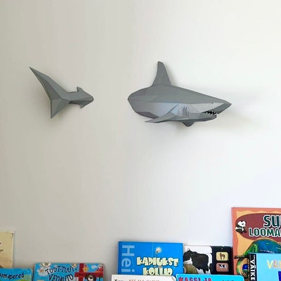 3D Shark Wall Decor Swimming on the Wall.the Shark is Visiting Your ...