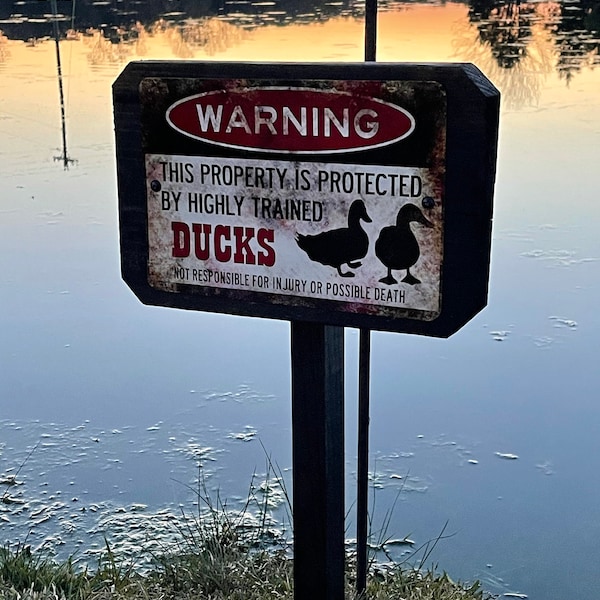 Duck Sign,funny Metal Sign,duck Warning Sign,duck Eggs,funny Duck Sign ...