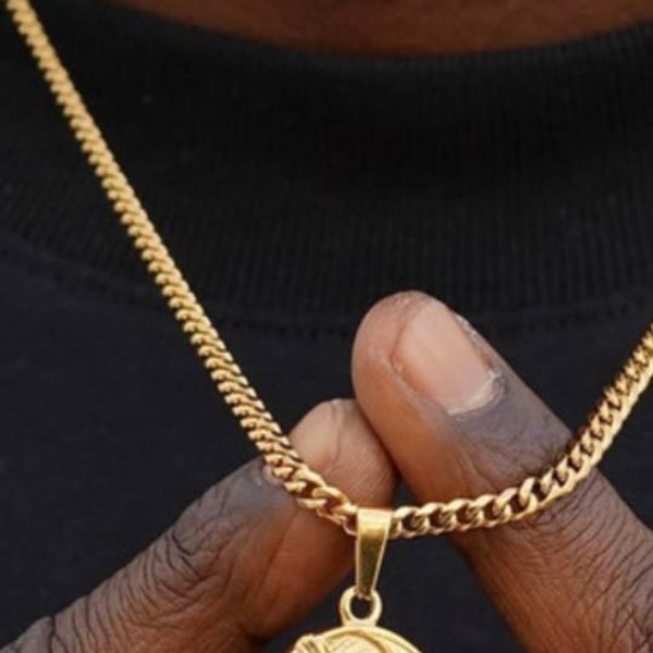 23kt Gold Chain Gold Cuban Link Chain Mens Gold Chains Mens Chain Link ...