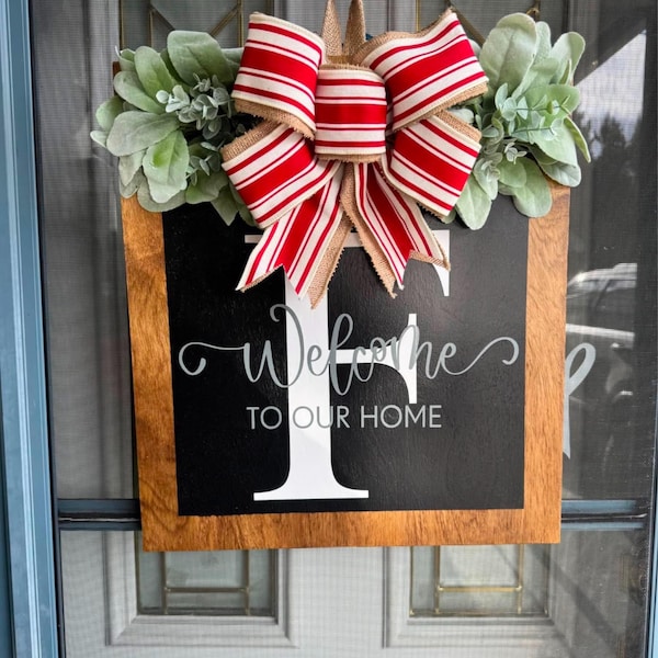 Double Door Front Door Decor | Welcome to Our Home | Double Door Signs ...