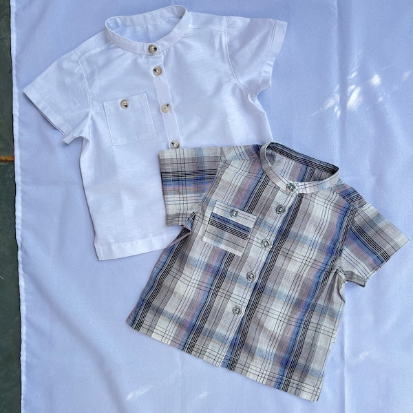 Baby Boy Shirt PDF Sewing Pattern – Instant Download – Long or Short ...