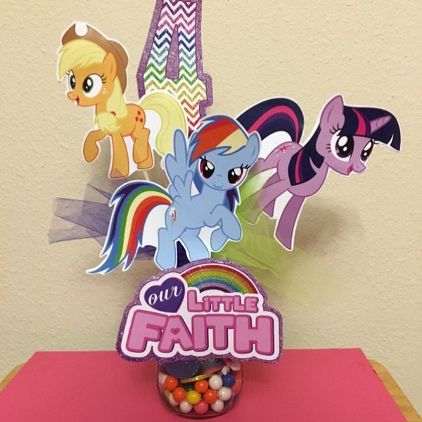 My Little Birthday Printable Little Pony Personalized Centerpiece ...