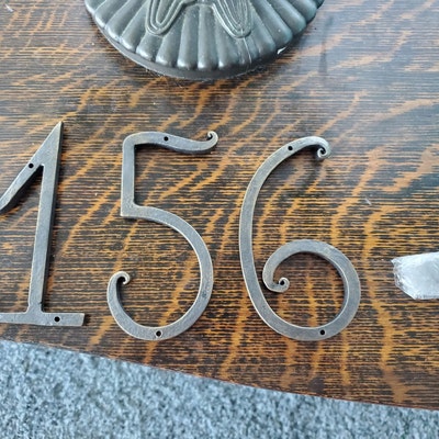 Wrought House Number /iron House Numbers 5 Inches/home - Etsy