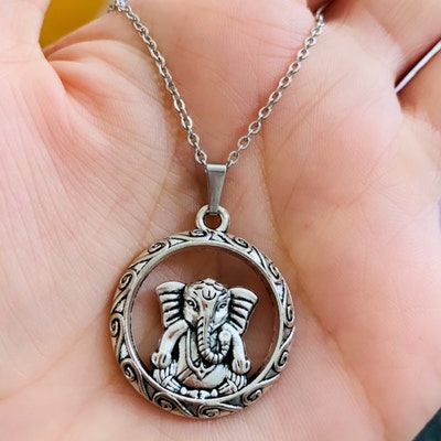 Ganesh Necklace, Ganesh Pendant, Ganesh Charm, Remover of Obstacles ...