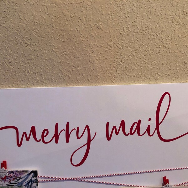 Merry Mail Svg, Christmas Mail Svg, Winter Sign Svg, Mail Holder Svg ...