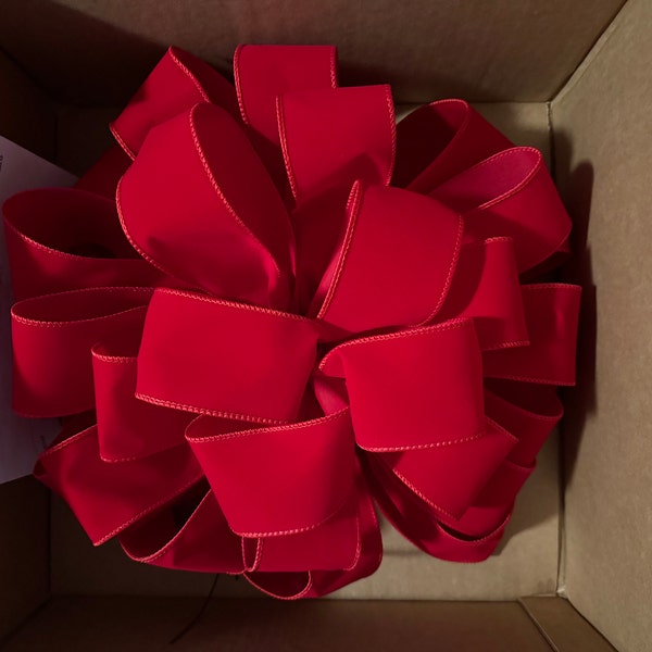 Extra Large Christmas Bow 18 Inch 20 Inch Red Velvet Outdoor Bow for 36 ...