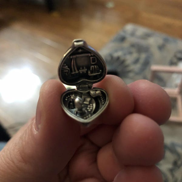 Polly Pocket Polly's Tea Time Locket Sterling Silver Charm Ring - Etsy