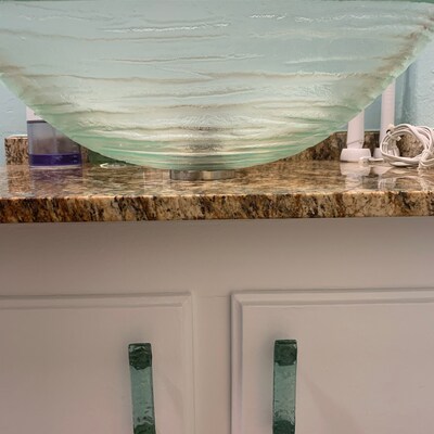 Sea Foam Wave Pulls, Glass Pulls, Beach Pulls, Kitchen Handles, Wave ...