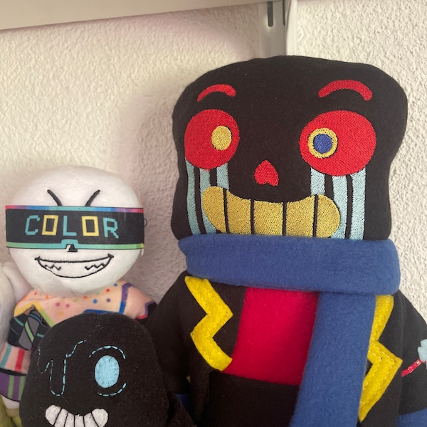 Underverse Error Sans Plush, Undertale Sans Art, Handmade - Etsy