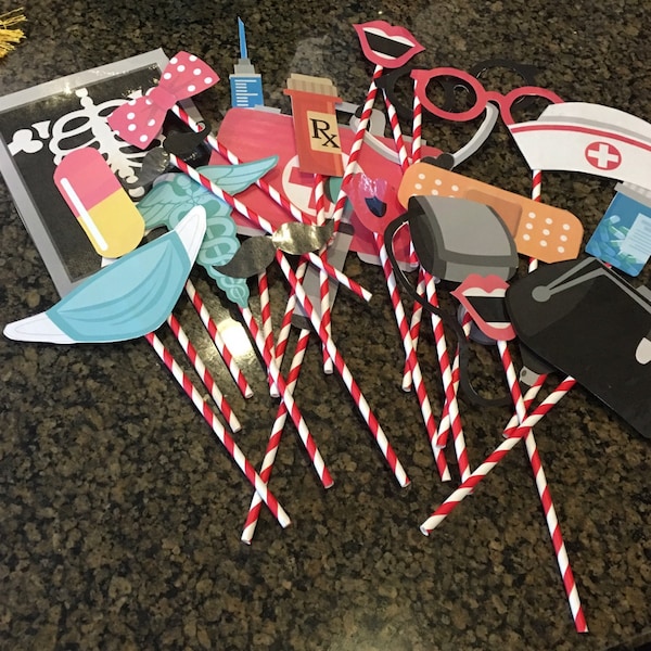 Doctor Party Printable Photo Booth Props - Nurse Photo Booth Props ...
