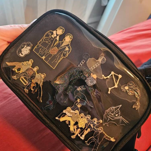 Pin Belt Bag - Ita Bag, Pin Display Bag, Clear Pocket Display Bag, Pin ...