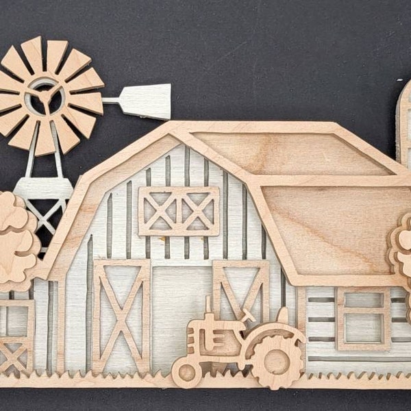 C203-farm - Scroll Saw Pattern (pdf, Dxf, Svg, Eps) - Etsy