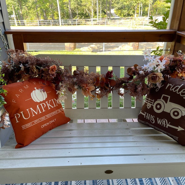 Autumn Rust Orange Wedding Garland 1.0 or 2.0 Meters/ Rust Orange Arch ...