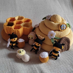 Beehive With Bees Crochet Pattern - Etsy