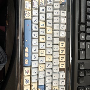 Chinchilla Blue Keycaps 148 Artisan Keycaps Set Ergonomic Thick PBT ...