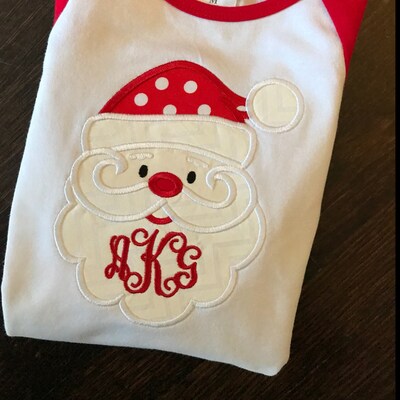 Santa Applique Design Santa Embroidery Design Christmas Applique Design ...