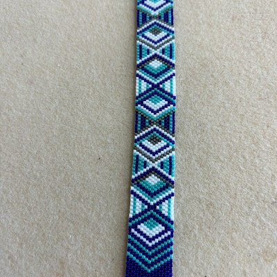 Emerald Elegant Geometric Miyuki Loom Bracelet Pattern, Loom Bead ...