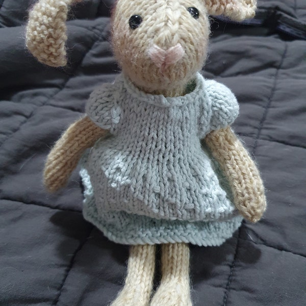 Mini Animal Stuffies Knitting Pattern Small Teddy Bear, Bunny Rabbit ...