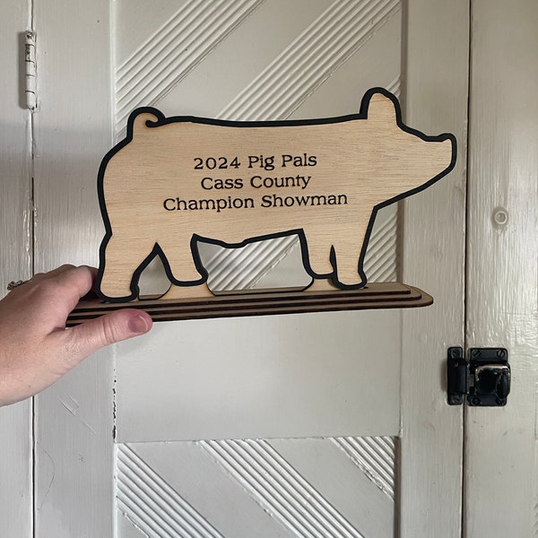 Market Barrow Hog Pig Show Award for Livestock Show Expo 4H Trophy - Etsy