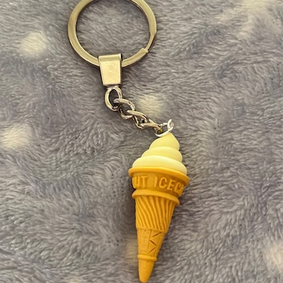 Handmade Fimo Polymer Clay Custard Cream Biscuit Keyring . Made in UK ...