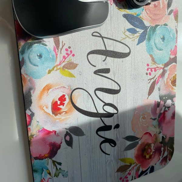 Custom Mousepad Floral Mousepad Monogram Mouse Pad Office Decor ...