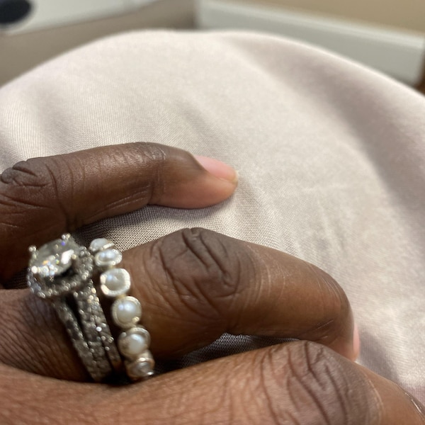 Natural Freshwater Pearl Eternity Band \ Gemstone Ring \ Channel ...