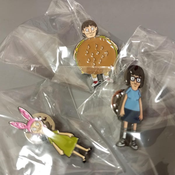 Bob Burger Family Anime Enamel Pin Funny Cartoon Pin Cartoon Enamel Pin ...
