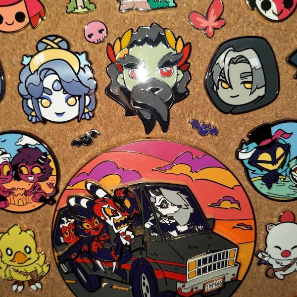 Pink Goth Emo Bat Enamel Pins 1, 2 Posts Small and Perfect for ...