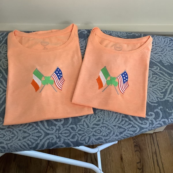 Irish American Flags Machine Embroidery Design St. Patrick's Day ...